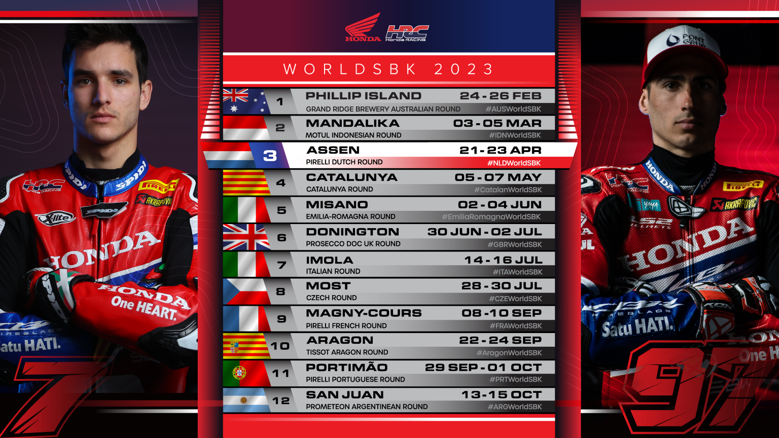 Team HRC set for WorldSBK round 3 at historic Assen